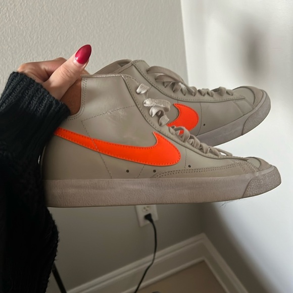 Nike | Shoes | Womens Blazer Mid 77s Light Bone Orange | Poshmark